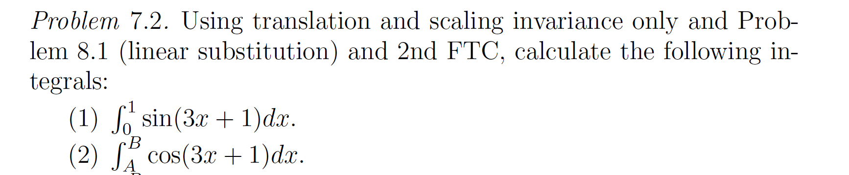 Solved Problem 72 Using Translation And Scaling Invariance 
