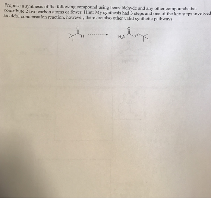 Propose a synthesis of the following compound using | Chegg.com