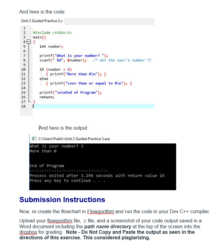 Solved Instructions The following program uses an if...else | Chegg.com