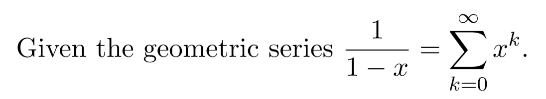 Solved Using the geometric series, find the Taylor series at | Chegg.com