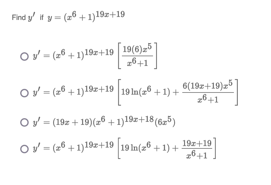 Solved Find y′ (or dxdy ) if ln(24y)sinx=xy8+14x4 | Chegg.com