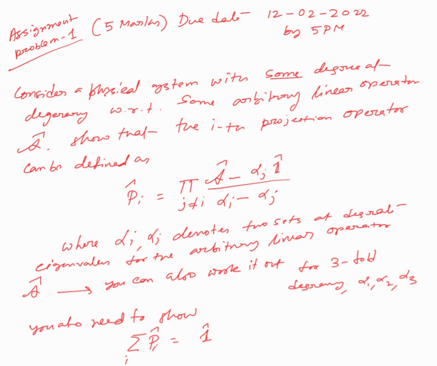 Solved Some arbitrary lineer operator Consider a physical | Chegg.com