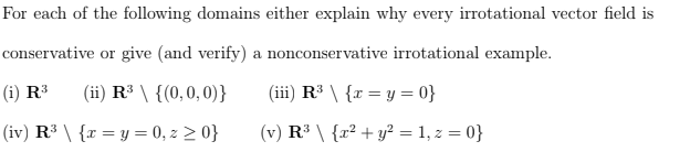 Solved For each of the following domains either explain why | Chegg.com