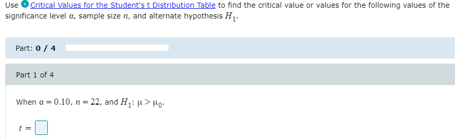 Solved Use Critical Values for the Student's t Distribution | Chegg.com