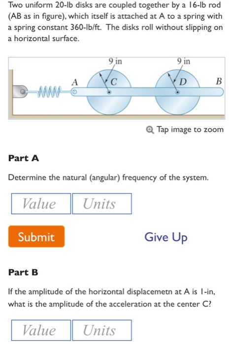 Solved Two uniform 20-lb disks are coupled together by a | Chegg.com