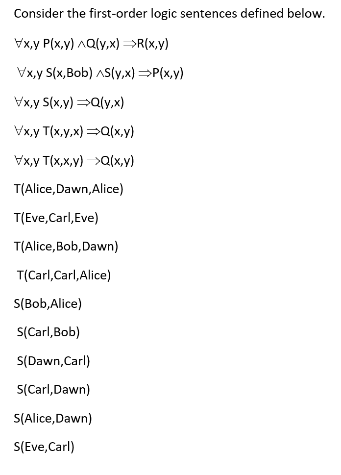 Solved Use FORWARD CHAINING to find ALL answers for the | Chegg.com
