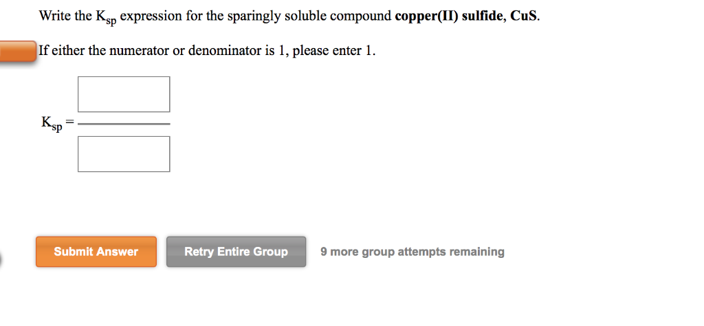 Solved Write the Ksp expression for the sparingly soluble | Chegg.com