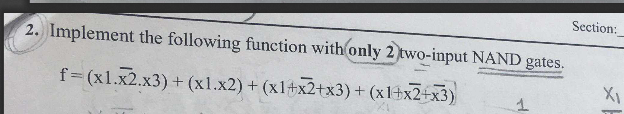 Solved 2. Implement the following function with only 2 | Chegg.com