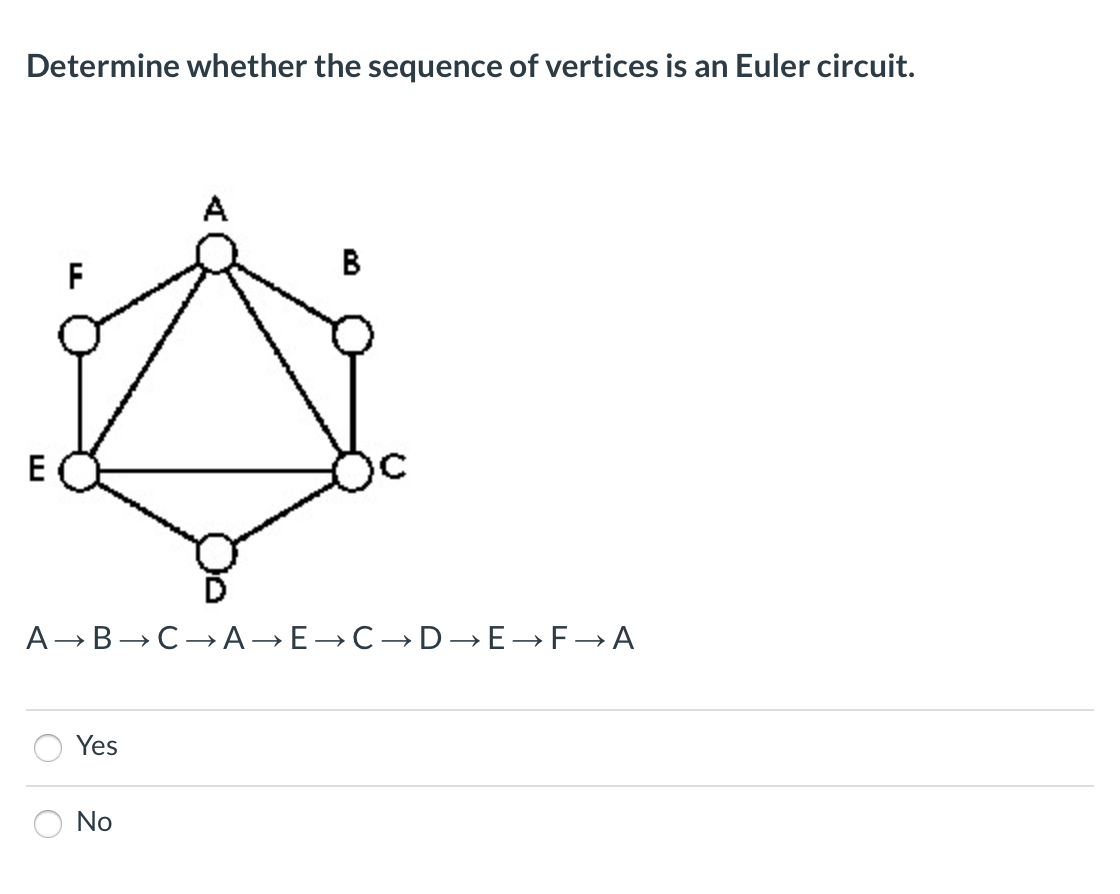 Solved Determine whether the sequence of vertices is an | Chegg.com