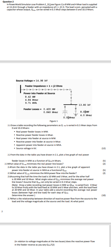 Solved Question 2 In PowerWorld Simulator case Problem | Chegg.com
