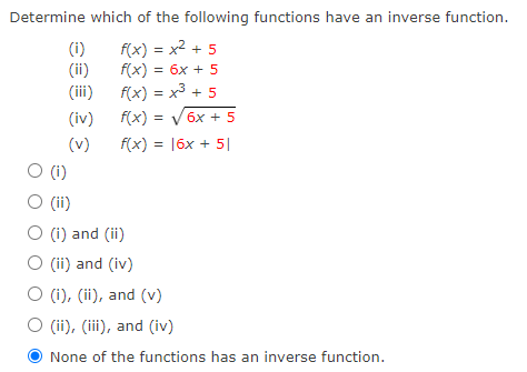 Solved Determine which of the following functions have an | Chegg.com
