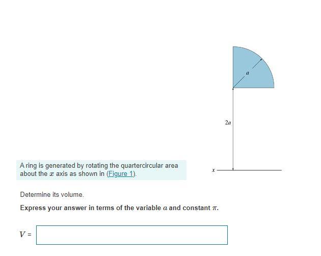 Solved 2a A ring is generated by rotating the | Chegg.com