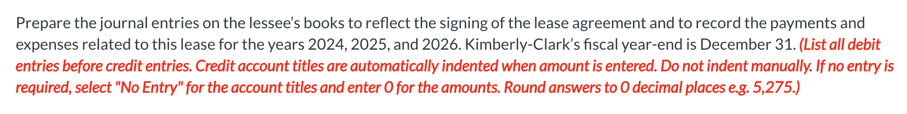 Solved Assume that on December 31, 2024, Kimberly-Clark | Chegg.com