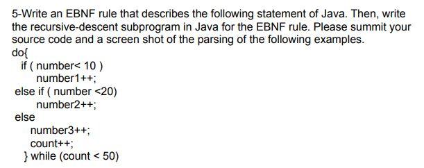 Solved WRITE EBNF RULE || WRITE EBNF RULE || WRITE EBNF | Chegg.com