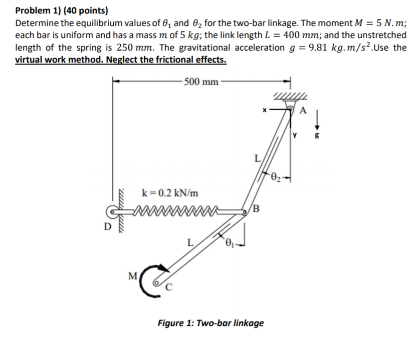 Problem 1) (40 points) Determine the equilibrium | Chegg.com