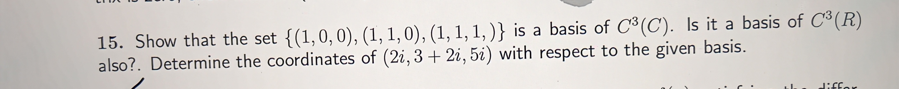 Solved 15. ﻿Show that the set | Chegg.com