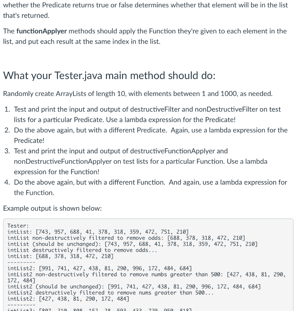 Solved Now, create a class ArrayListProcessor. It is a | Chegg.com