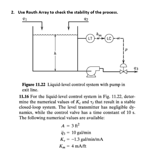 2. Use Routh Array to check the stability of the | Chegg.com