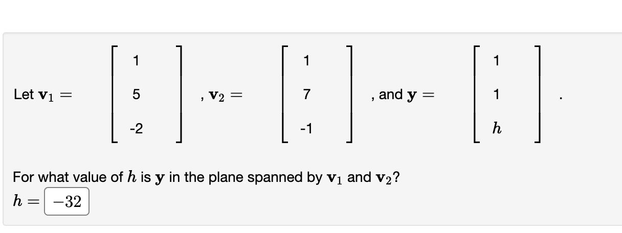 Solved Section 3.2 Subspaces: Problem 9 (1 point) Results | Chegg.com