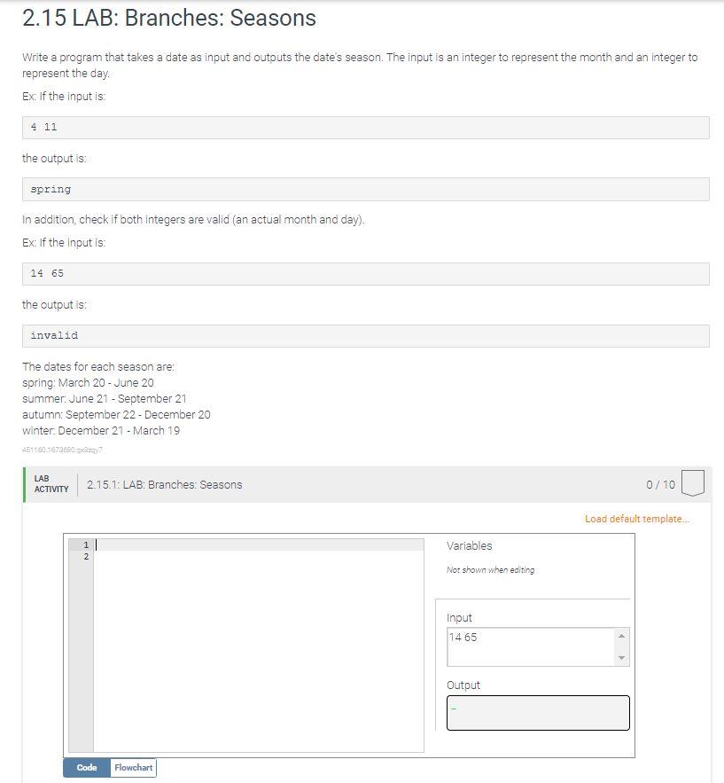 Solved Write a program that takes a date as input and | Chegg.com