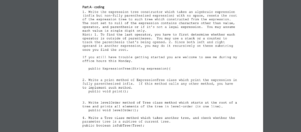 import java.util.*; public class A2Tree{ public | Chegg.com