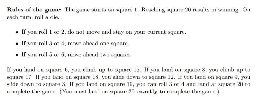 Exercise 1.3: Set up a transition matrix for this | Chegg.com