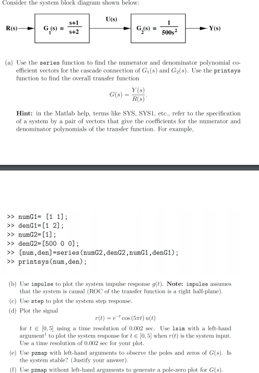 Solved A) Listing of your Matlab code or a session log | Chegg.com