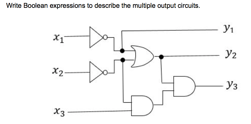 Solved Write Boolean expressions to describe the multiple | Chegg.com
