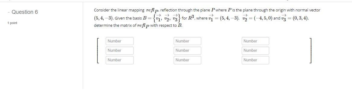 Solved Consider the linear mapping refl P, reflection | Chegg.com