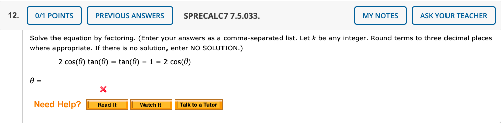 Solved Solve the equation by factoring. (Enter your answers | Chegg.com