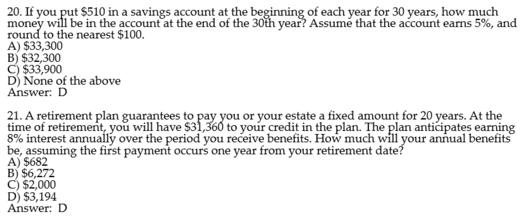 Solved 20. If you put $510 in a savings account at the | Chegg.com