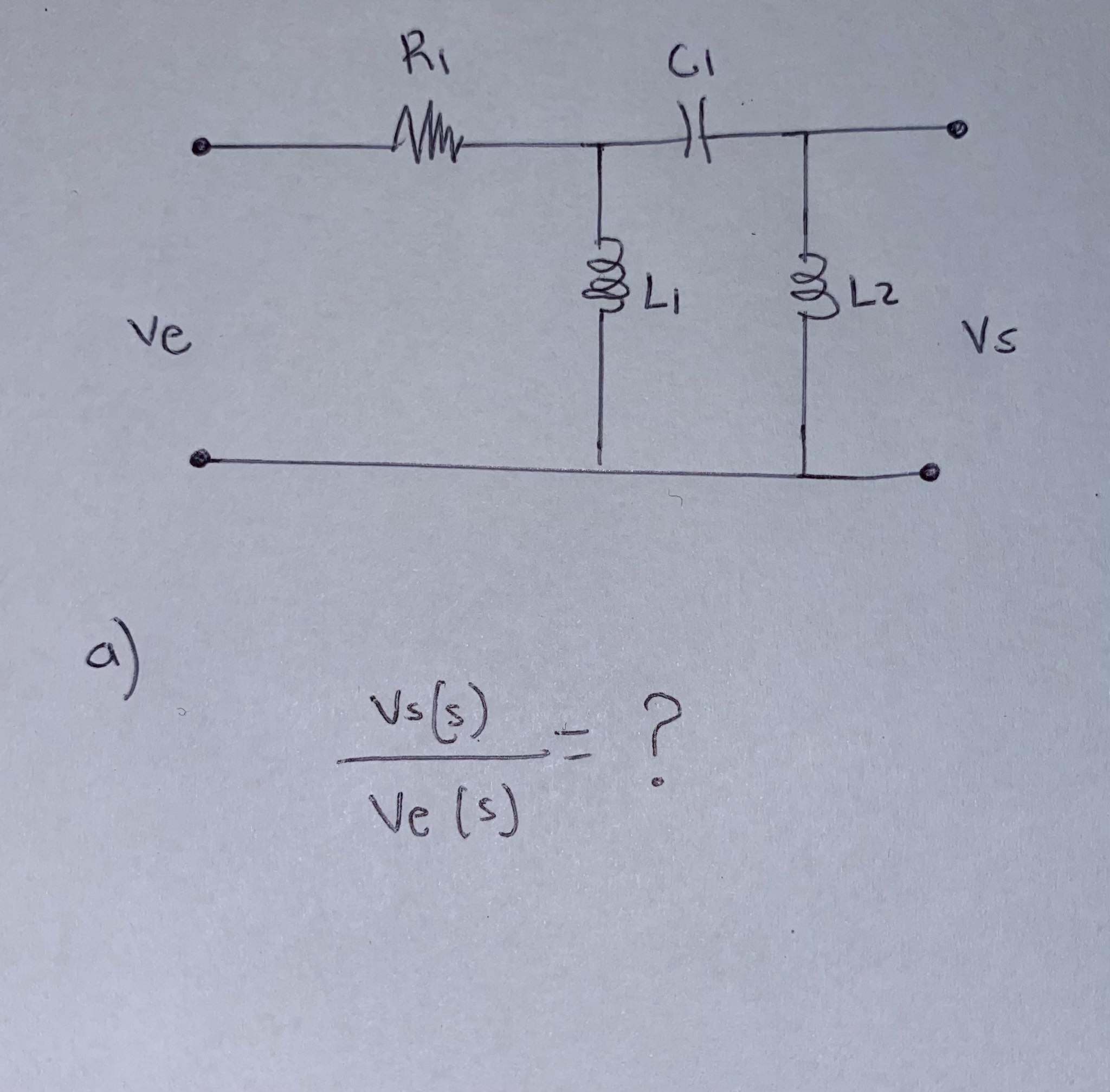 Solved a) ﻿Encontrar la función de transferencia para | Chegg.com
