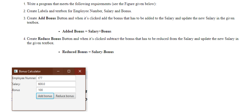 Solved 1. Write a program that meets the following | Chegg.com