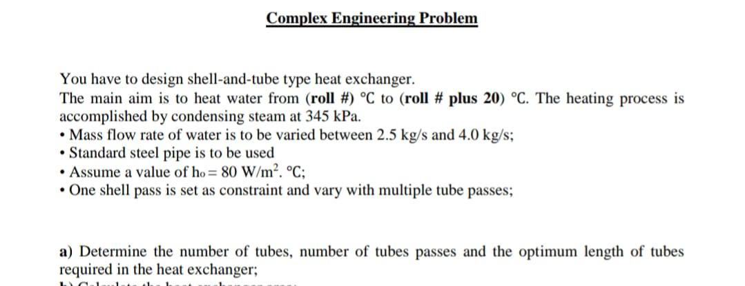 Solved Complex Engineering Problem You have to design | Chegg.com
