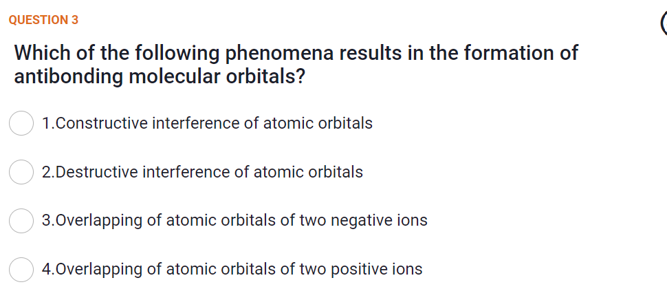 Solved QUESTION 3Which of the following phenomena results in | Chegg.com