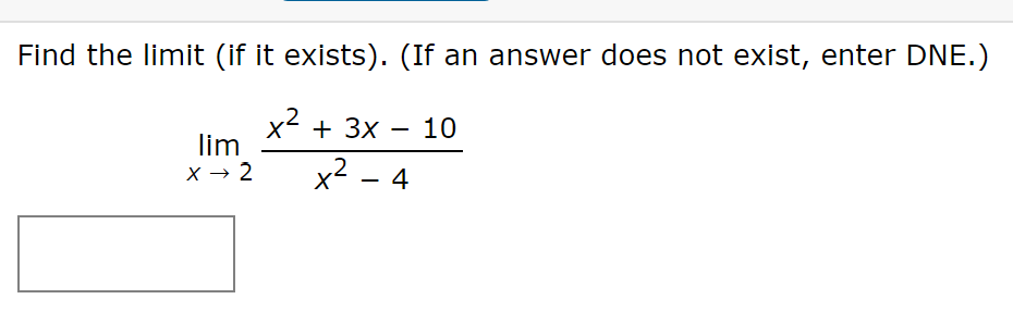 Solved Find the limit (if it exists). (If an answer does not | Chegg.com