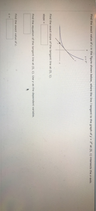Solved Find the exact value of c in the figure shown below, | Chegg.com