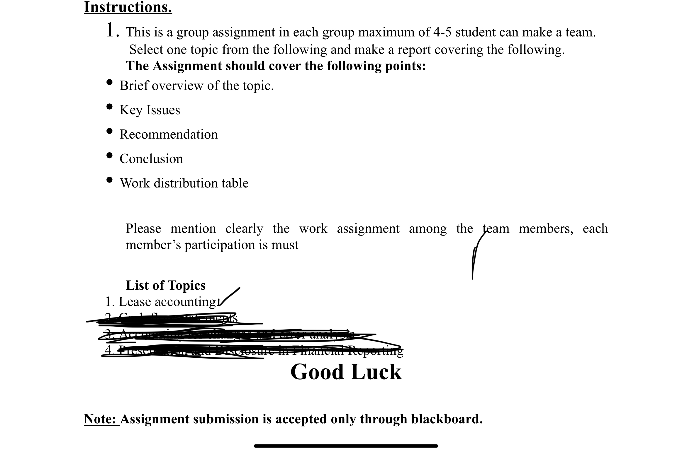 Solved Instructions. 1. This is a group assignment in each | Chegg.com