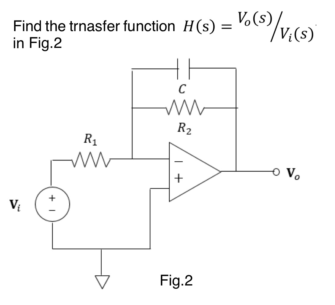 Solved H( s)=Vo(s)/Vi | Chegg.com