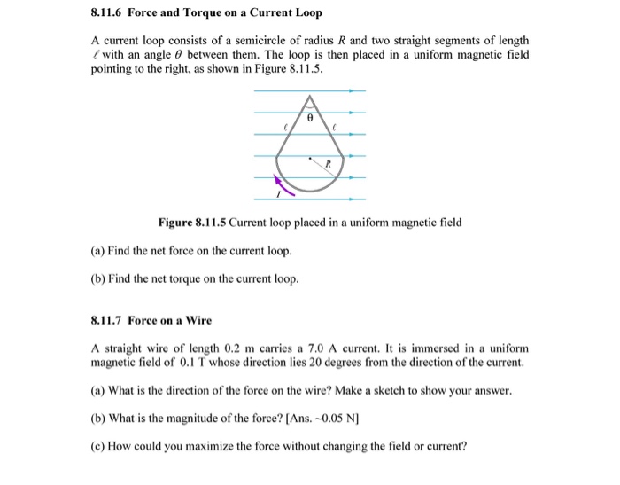 Solved A current loop consists of a semicircle of radius R | Chegg.com