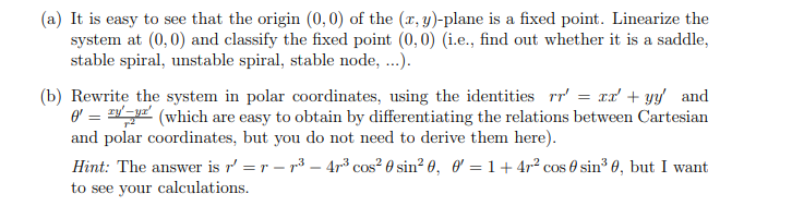Solved Problem 2. (Poincaré-Bendixson Theorem Consider the | Chegg.com
