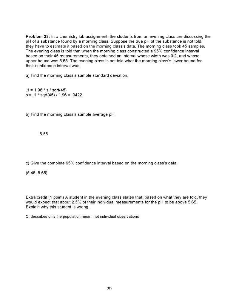 Solved Problem 23: In a chemistry lab assignment, the | Chegg.com