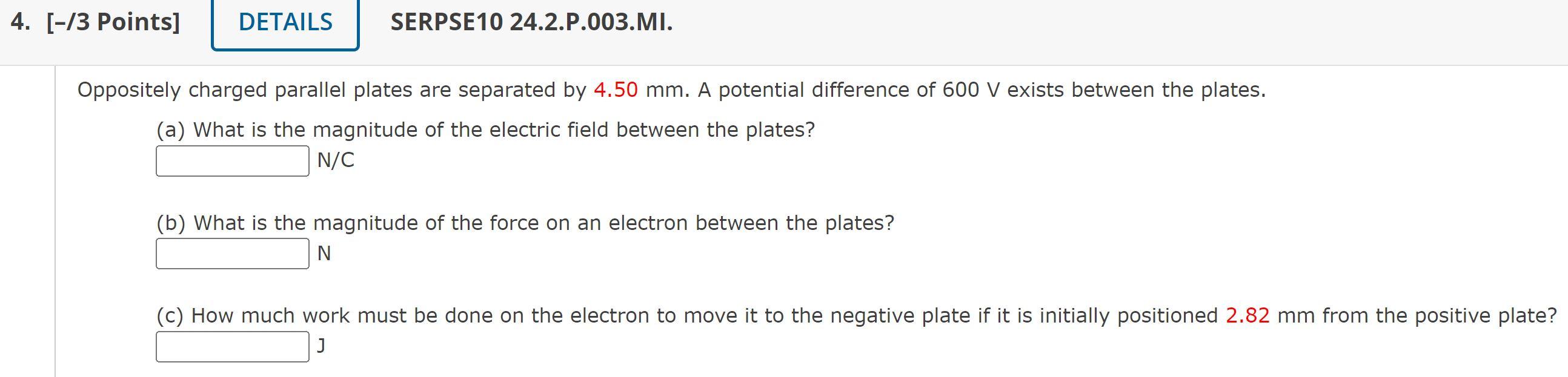 Solved Oppositely charged parallel plates are separated by | Chegg.com