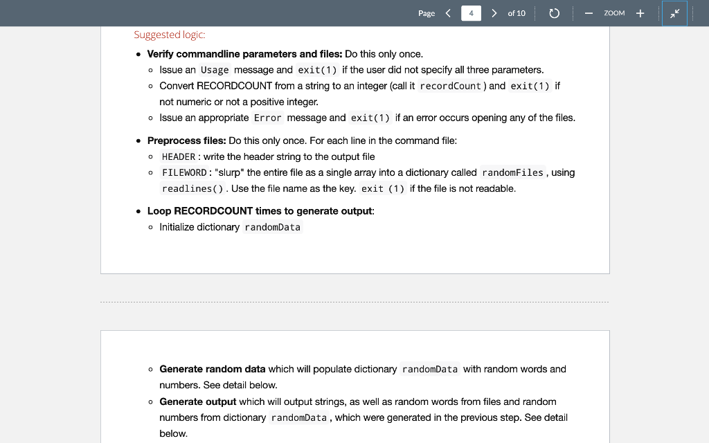 Page of 10 ZOOM + Lab 6: Filemaker Introduction | Chegg.com