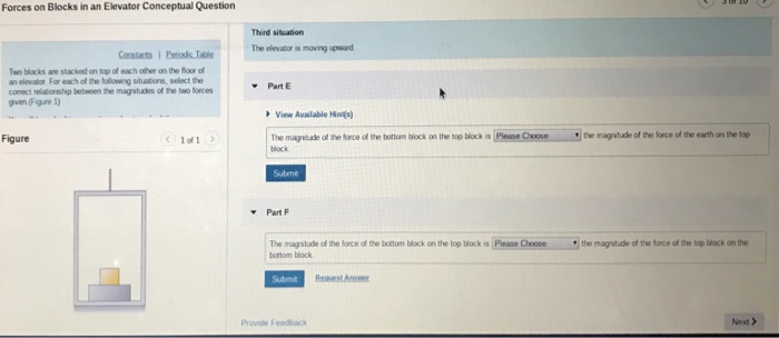 Solved Forces on Blocks in an Elevator Conceptual Question 3 | Chegg.com Solved Forces on Blocks in an Elevator Conceptual Question 3 | Chegg.com