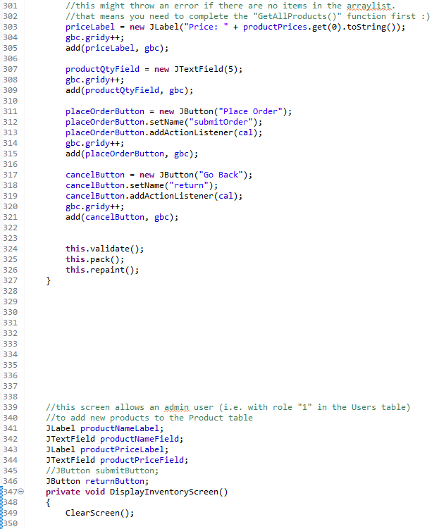 Solved Connect a Java GUI to an SQL Database Please help me | Chegg.com
