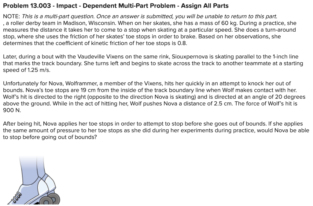 Solved Problem 13.003 - Impact - Dependent Multi-Part | Chegg.com