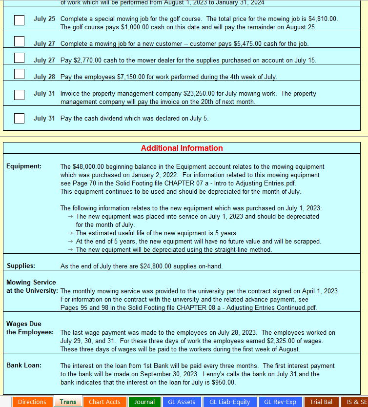 Need help completing this Solid Footing Accounting | Chegg.com