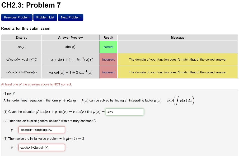 Solved CH2.3: Problem 7 Previous Problem Problem List Next | Chegg.com