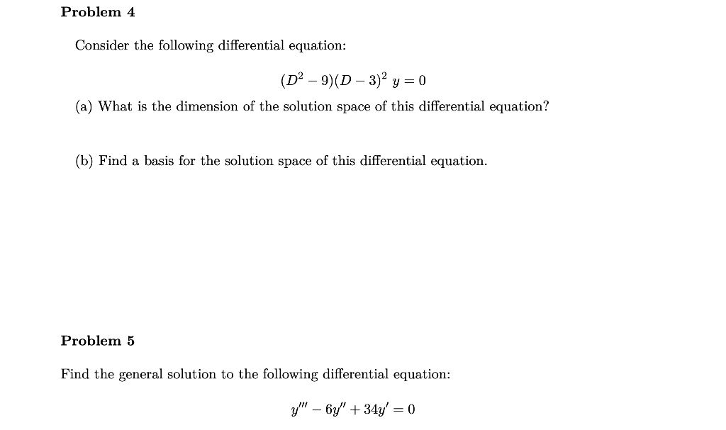 Solved Consider the following differential equation: | Chegg.com